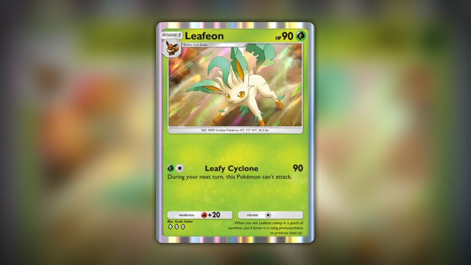 Leafeon (#20, ♦️♦️♦️, Space-Time Smackdown) • Pokémon TCG Pocket