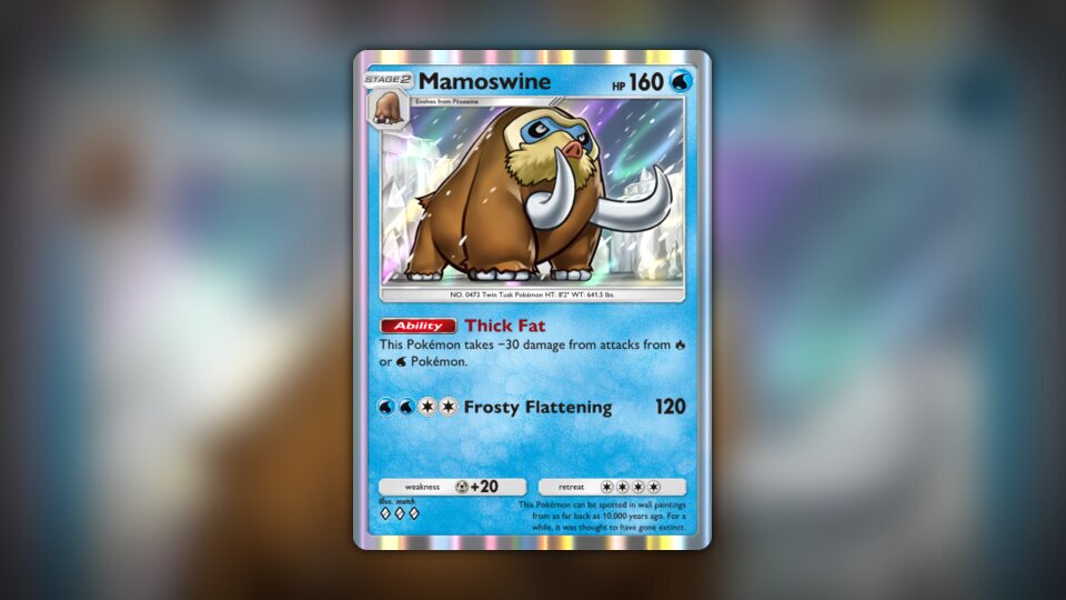 Mamoswine (#33, ♦️♦️♦️, Space-Time Smackdown) • Pokémon TCG Pocket