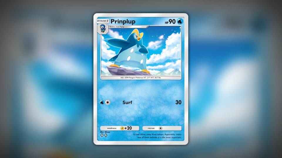 Prinplup (#36, ♦️♦️, Space-Time Smackdown) • Pokémon TCG Pocket