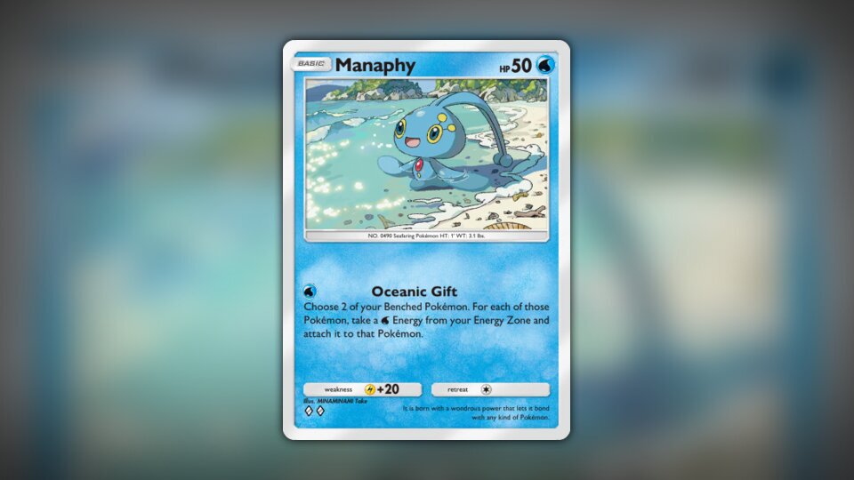 Manaphy (#50, ♦️♦️, Space-Time Smackdown) • Pokémon TCG Pocket
