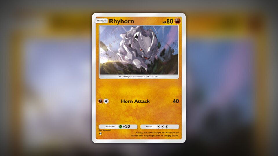 Rhyhorn (Space-Time Smackdown #80/208, 1-Diamond) | Pokémon TCG Pocket