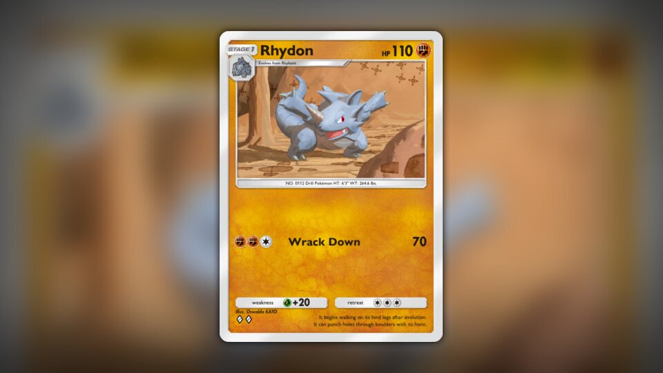 Rhydon (#81, ♦️♦️, Space-Time Smackdown) • Pokémon TCG Pocket