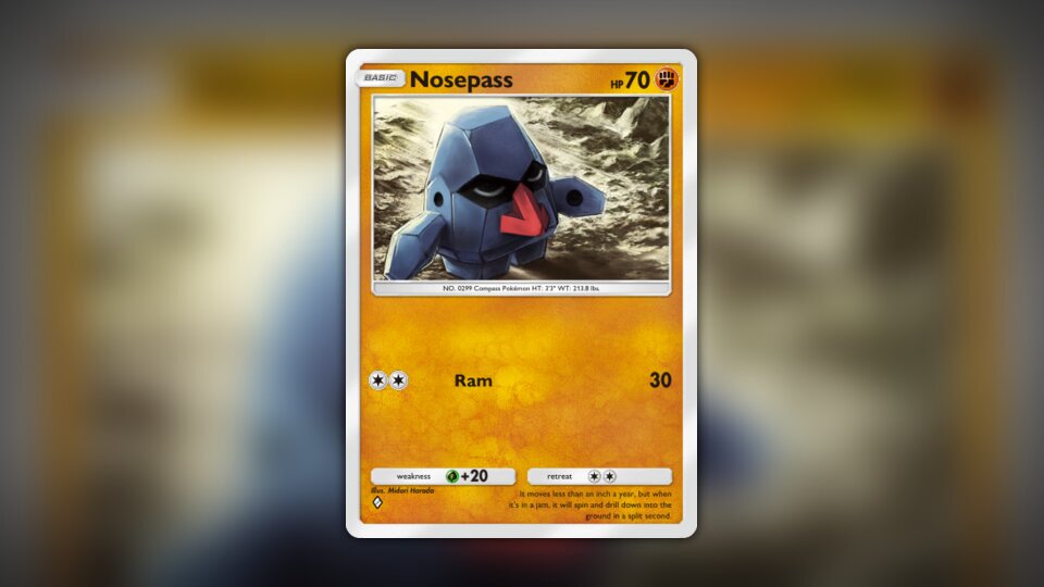 Nosepass (#86, ♦️, Space-Time Smackdown) • Pokémon TCG Pocket
