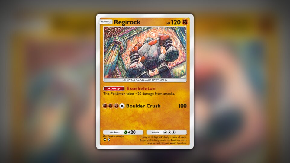 Regirock (#87, ♦️♦️, Space-Time Smackdown) • Pokémon TCG Pocket