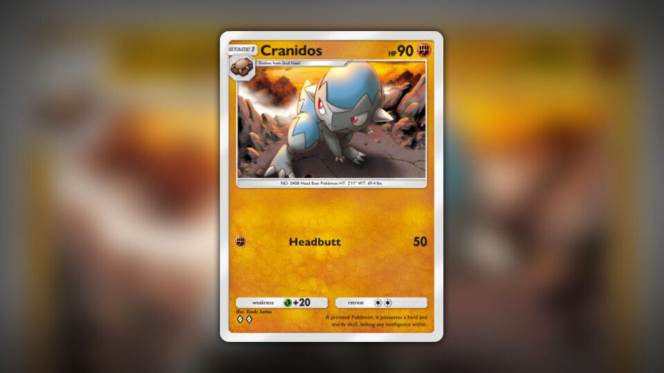 Cranidos (#88, ♦️♦️, Space-Time Smackdown) • Pokémon TCG Pocket