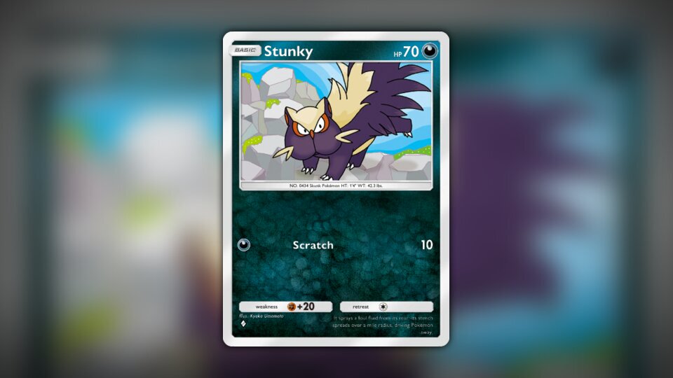 Stunky (#102, ♦️, Space-Time Smackdown) • Pokémon TCG Pocket