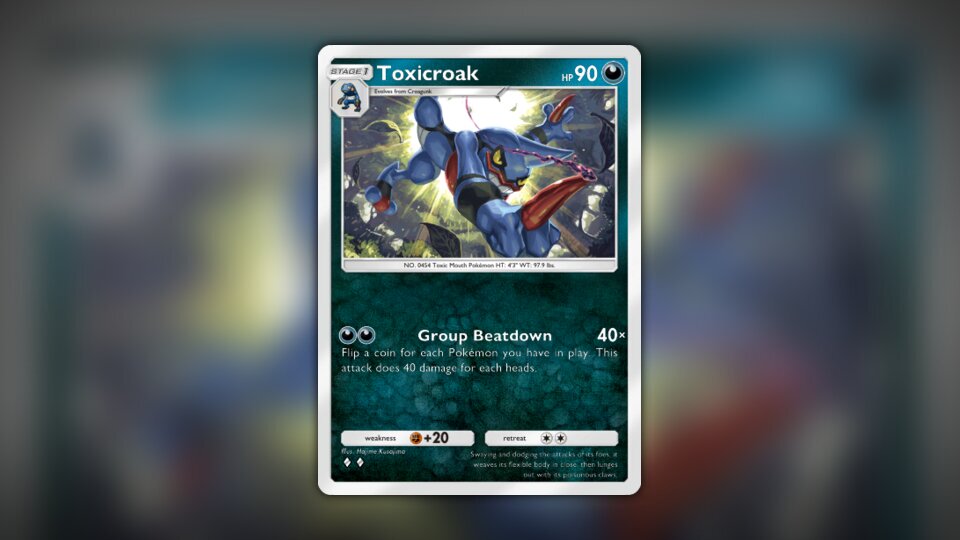 Toxicroak (Space-Time Smackdown #108/208, 2-Diamonds) | Pokémon TCG Pocket