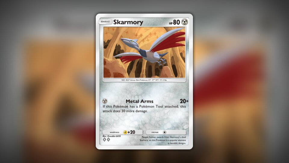 Skarmory (#111, ♦️♦️, Space-Time Smackdown) • Pokémon TCG Pocket