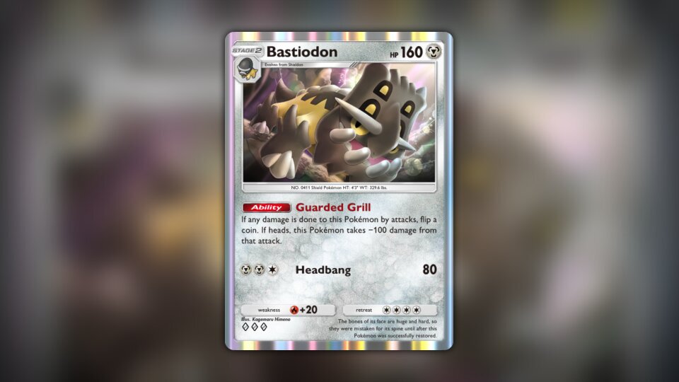 Bastiodon (#114, ♦️♦️♦️, Space-Time Smackdown) • Pokémon TCG Pocket