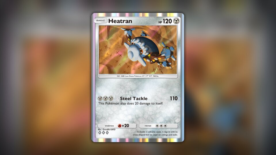 Heatran (#120, ♦️♦️♦️, Space-Time Smackdown) • Pokémon TCG Pocket