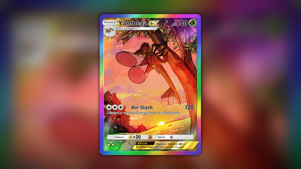 Yanmega ex (#196, ⭐⭐, Space-Time Smackdown) • Pokémon TCG Pocket