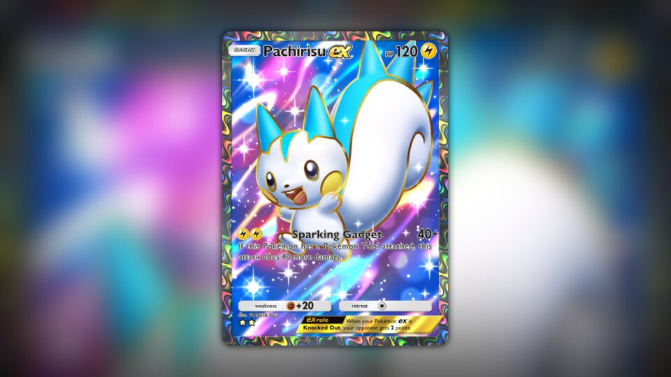 Pachirisu ex (#183, ⭐⭐, Space-Time Smackdown) • Pokémon TCG Pocket