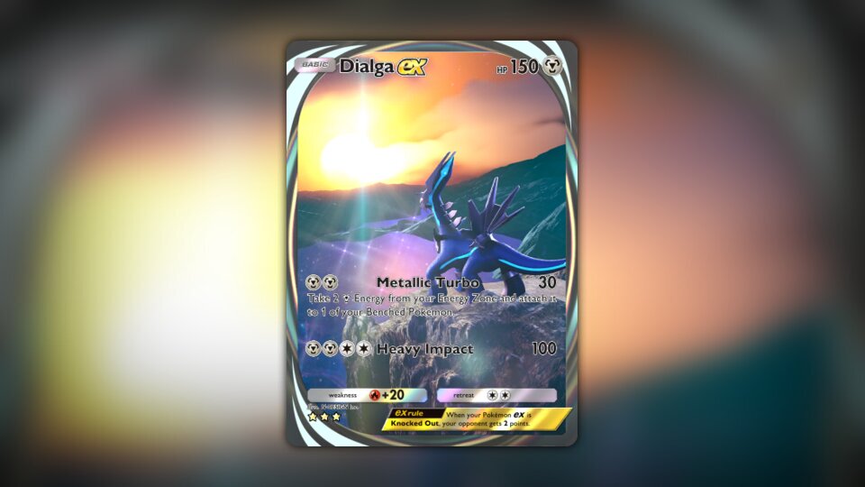 Dialga ex (#205, ⭐⭐⭐, Space-Time Smackdown) • Pokémon TCG Pocket