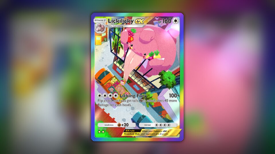 Lickilicky ex (#203, ⭐⭐, Space-Time Smackdown) • Pokémon TCG Pocket