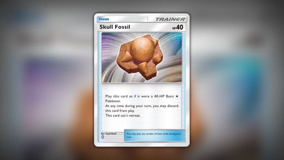 Skull Fossil (#144, ♦️, Space-Time Smackdown) • Pokémon TCG Pocket
