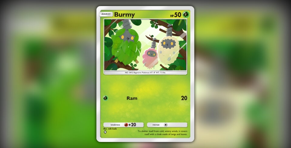 Burmy (#2, ♦️, Triumphant Light) • Pokémon TCG Pocket