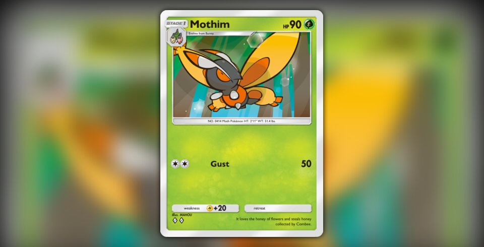 Mothim (#3, ♦️♦️, Triumphant Light) • Pokémon TCG Pocket
