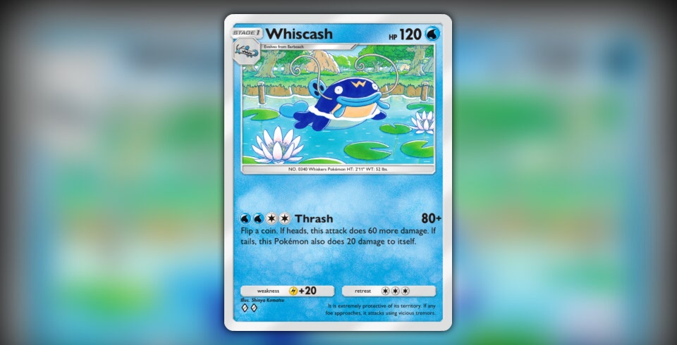 Whiscash (#17, ♦️♦️, Triumphant Light) • Pokémon TCG Pocket