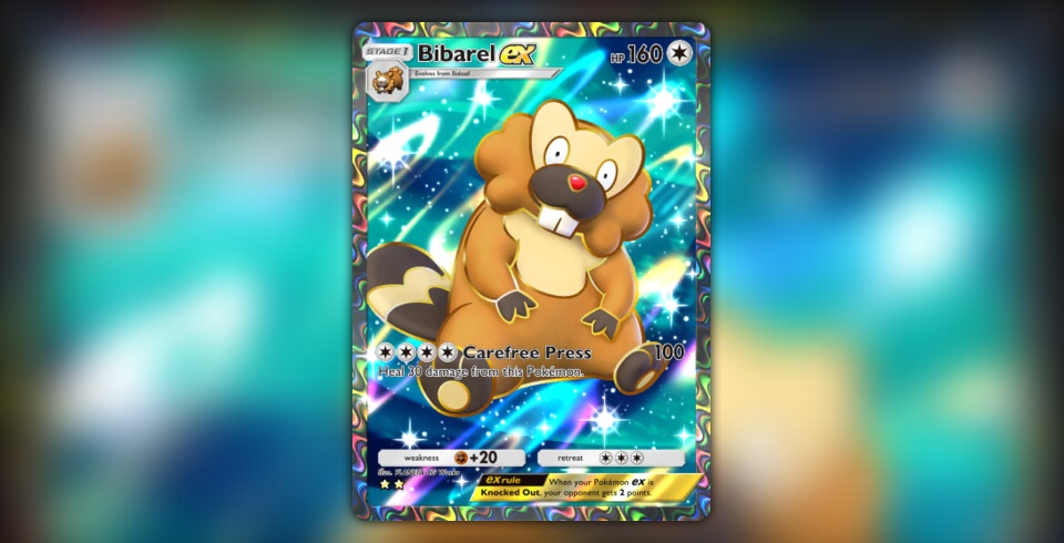 Bibarel ex (#87, ⭐⭐, Shining Revelry) • Pokémon TCG Pocket