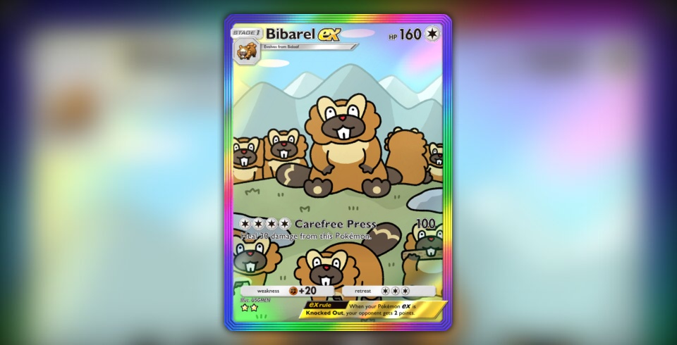 Bibarel ex (#95, ⭐⭐, Shining Revelry) • Pokémon TCG Pocket