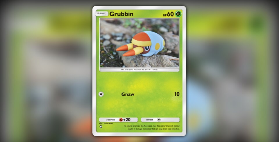 Grubbin (#13, ♦️, Celestial Guardians) • Pokémon TCG Pocket