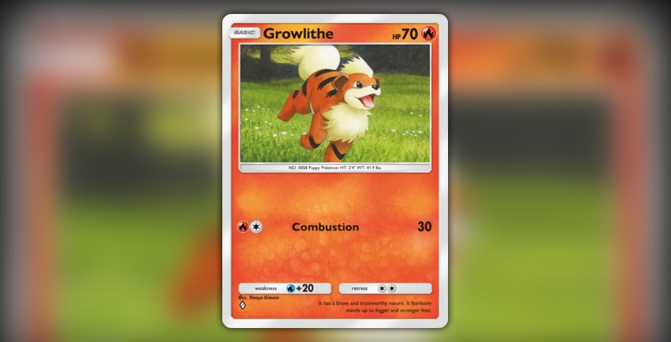 Growlithe (#25, ♦️, Celestial Guardians) • Pokémon TCG Pocket