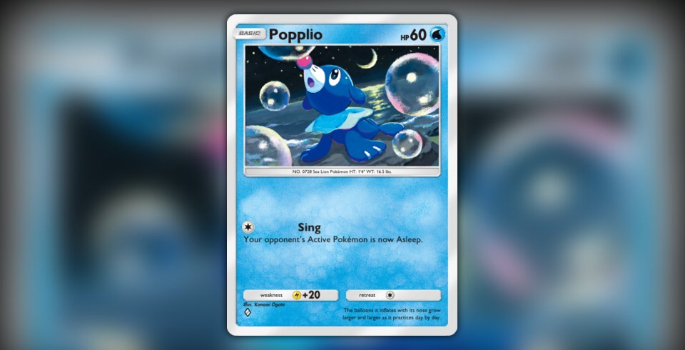 Popplio (#45, ♦️, Celestial Guardians) • Pokémon TCG Pocket