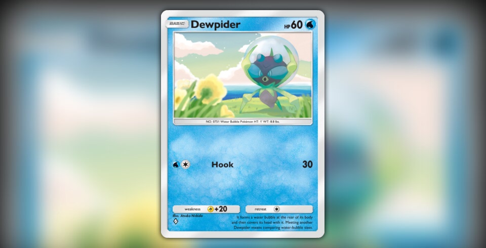 Dewpider (#52, ♦️, Celestial Guardians) • Pokémon TCG Pocket