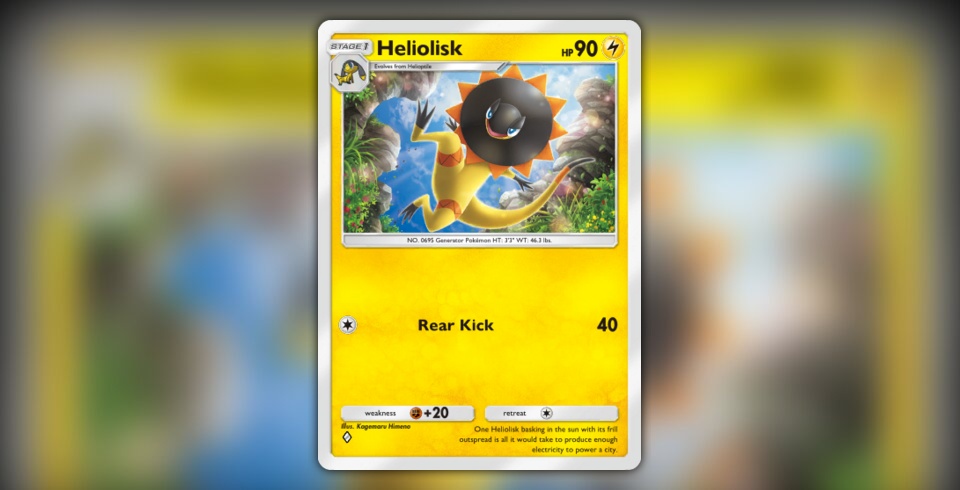 Heliolisk (#63, ♦️, Celestial Guardians) • Pokémon TCG Pocket