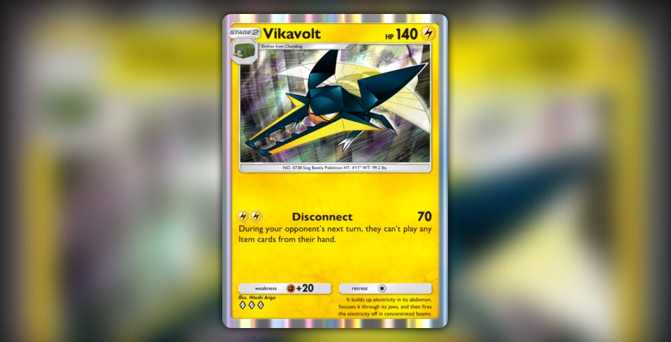 Vikavolt (#65, ♦️♦️♦️, Celestial Guardians) • Pokémon TCG Pocket
