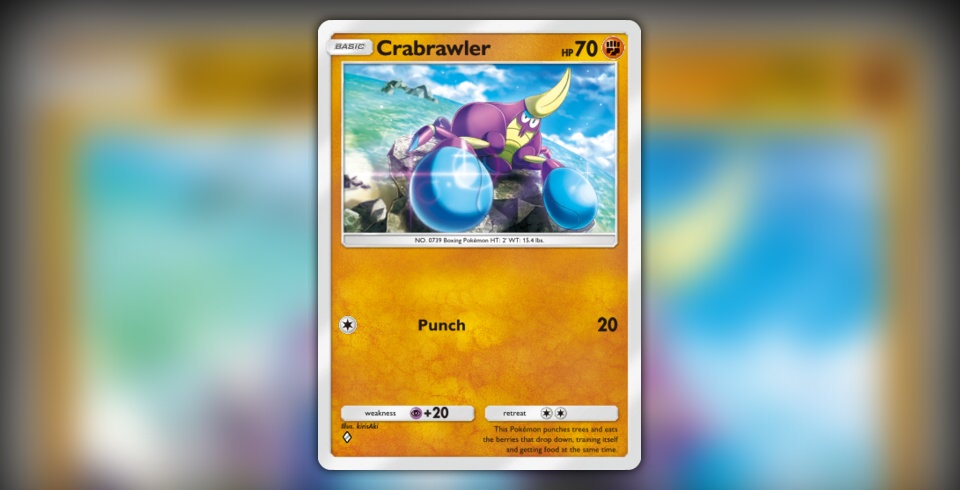 Crabrawler (#97, ♦️, Celestial Guardians) • Pokémon TCG Pocket