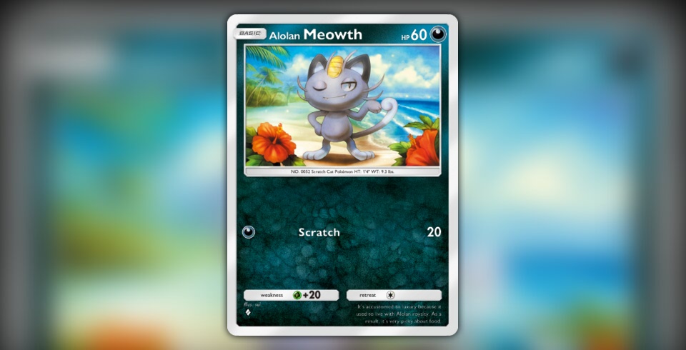 Alolan Meowth (#108, ♦️, Celestial Guardians) • Pokémon TCG Pocket