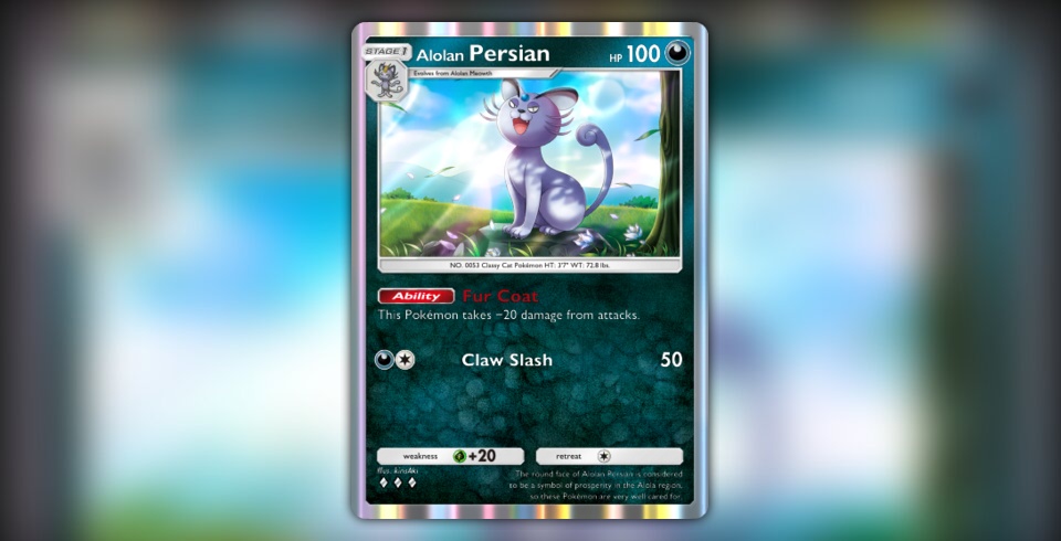 Alolan Persian (#109, ♦️♦️♦️, Celestial Guardians) • Pokémon TCG Pocket
