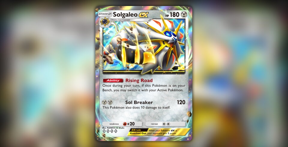 Solgaleo ex (#122, ♦️♦️♦️♦️, Guardianes Celestiales) • Pokémon TCG Pocket