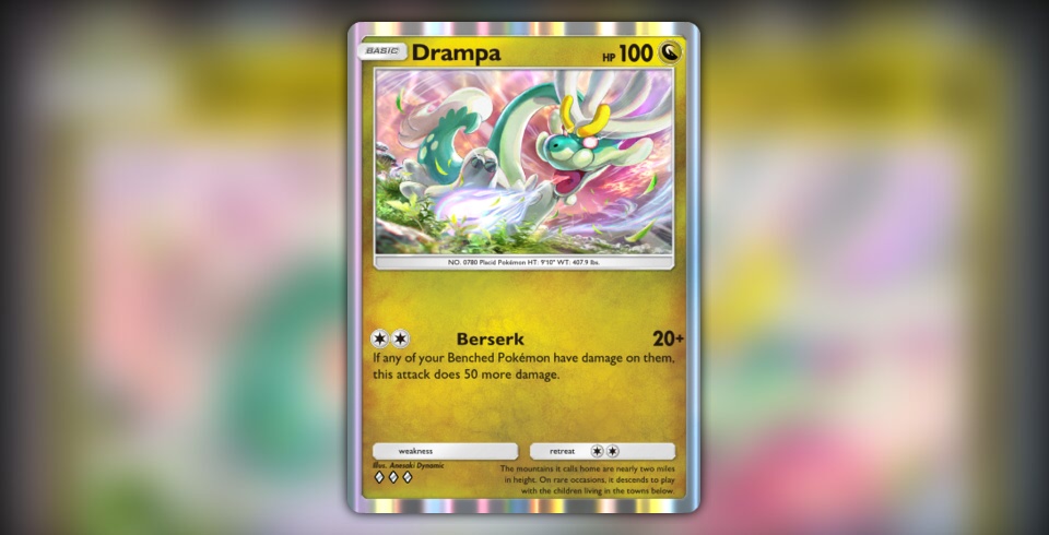 Drampa (#124, ♦️♦️♦️, Celestial Guardians) • Pokémon TCG Pocket