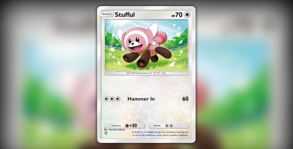 Stufful (#138, ♦️, Guardianes Celestiales) • Pokémon TCG Pocket