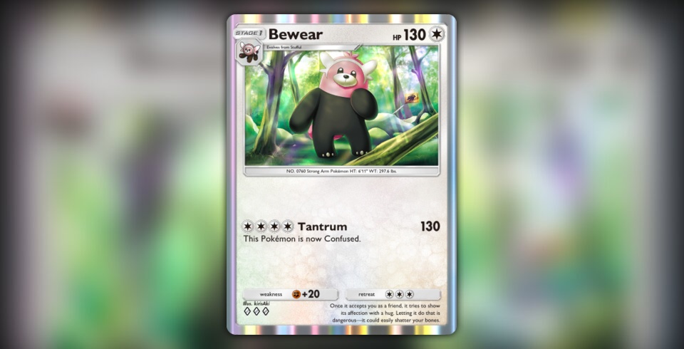 Bewear (#139, ♦️♦️♦️, Guardiões Celestiais) • Pokémon TCG Pocket