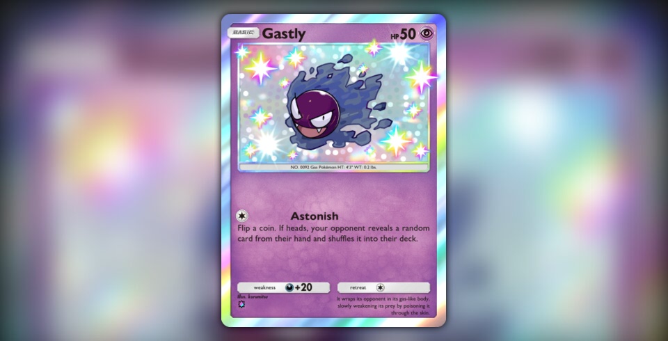 Gastly (#220, , Celestial Guardians) • Pokémon TCG Pocket