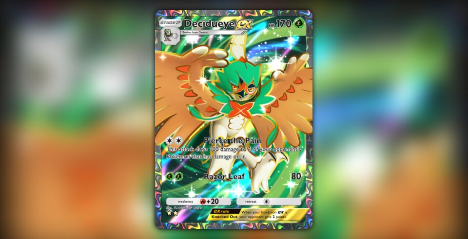 Decidueye ex (#180, ⭐⭐, Celestial Guardians) • Pokémon TCG Pocket