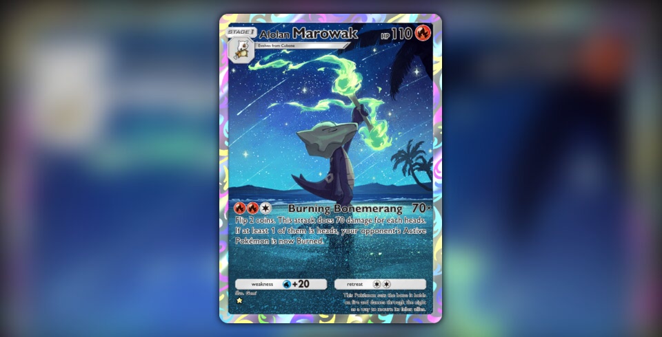 Alolan Marowak (#160, ⭐, Celestial Guardians) • Pokémon TCG Pocket