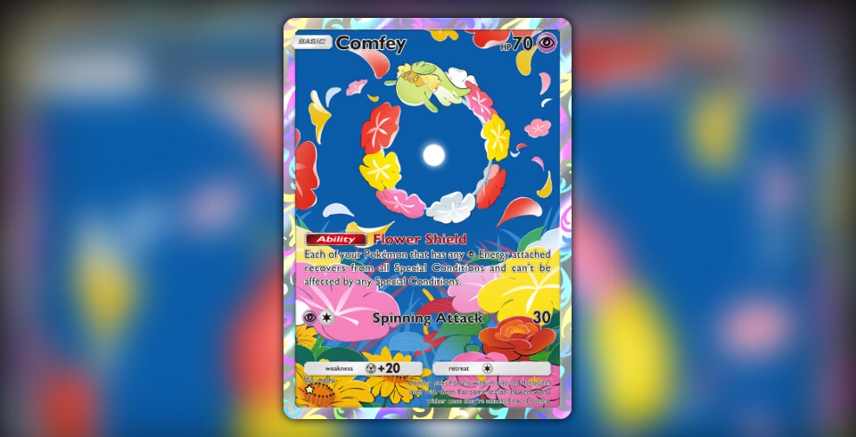 Comfey (#168, ⭐, Guardianes Celestiales) • Pokémon TCG Pocket