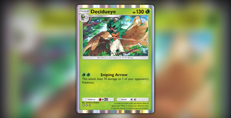 Decidueye (#5, ♦️♦️♦️, Extradimensional Crisis) • Pokémon TCG Pocket