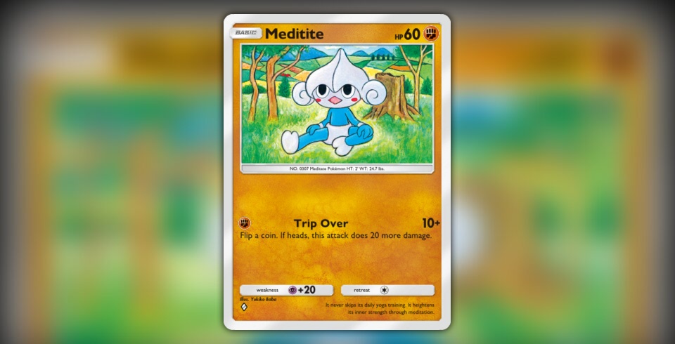 Meditite (#28, ♦️, Extradimensional Crisis) • Pokémon TCG Pocket