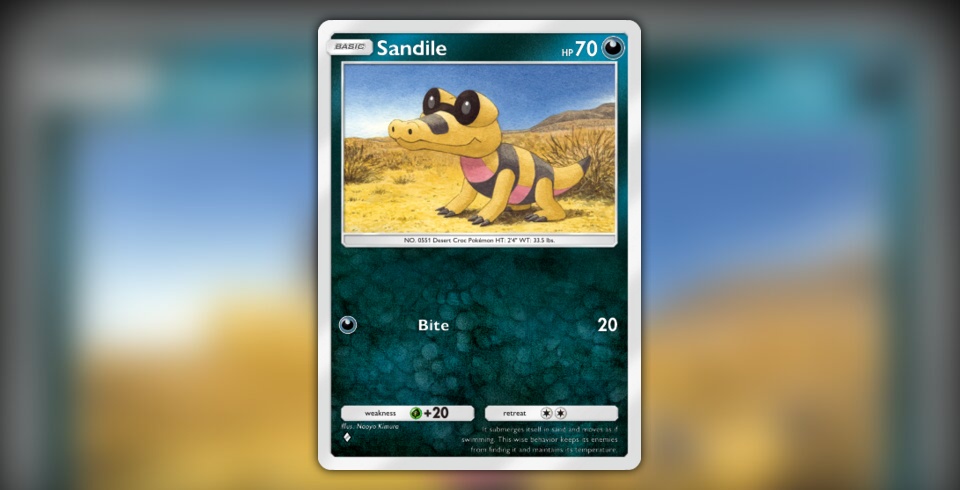 Sandile (#39, ♦️, Extradimensional Crisis) • Pokémon TCG Pocket