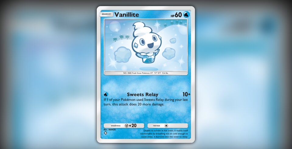 Vanillite (#18, ♦️, Eevee Grove) • Pokémon TCG Pocket