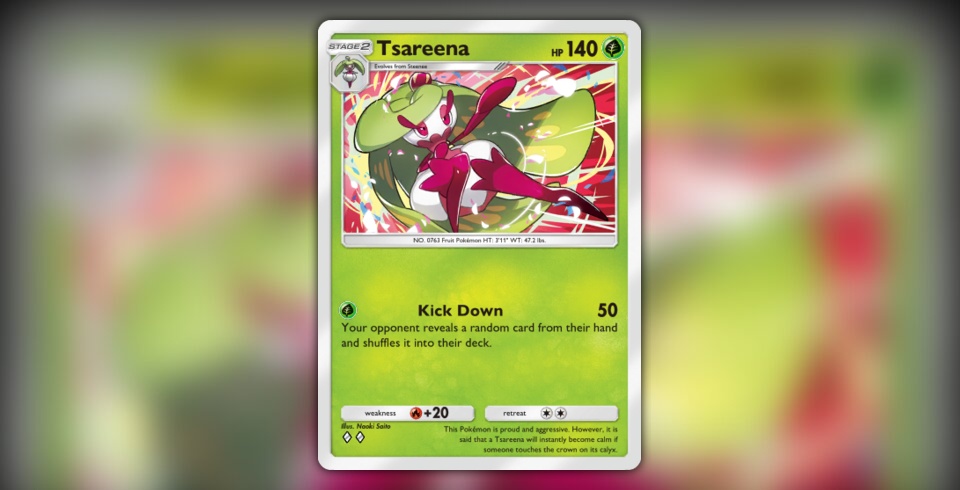 Tsareena (#5, ♦️♦️, Eevee Grove) • Pokémon TCG Pocket