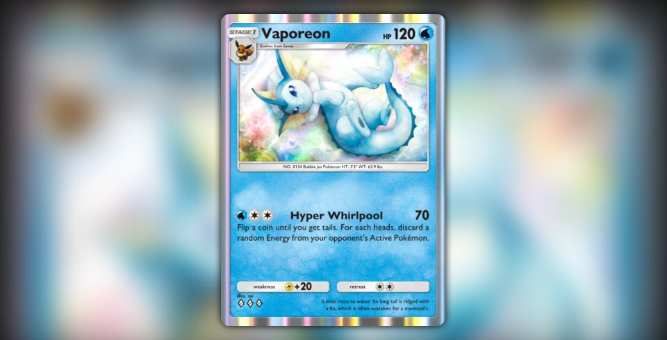 Vaporeon (#16, ♦️♦️♦️, Eevee Grove) • Pokémon TCG Pocket