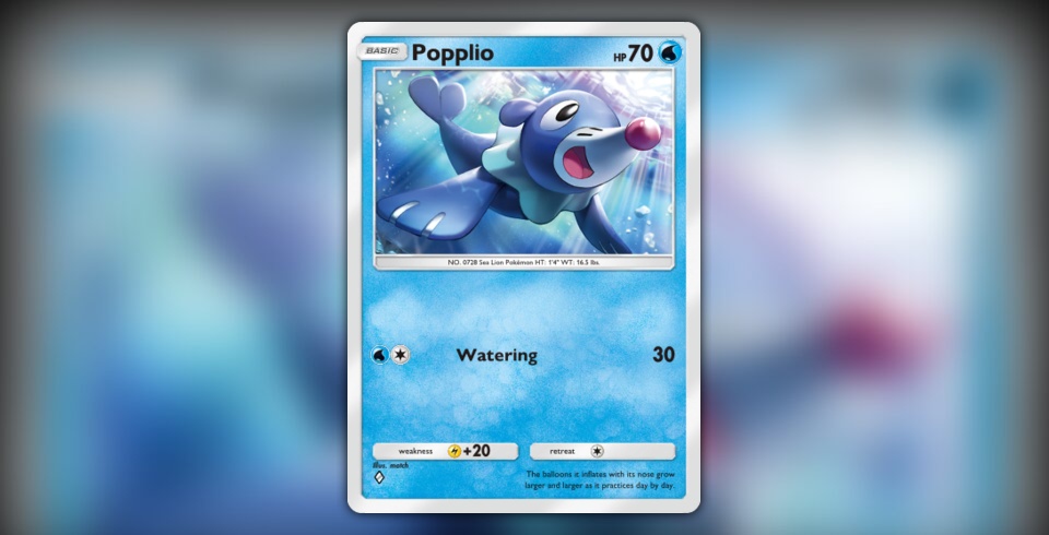 Popplio (#22, ♦️, Arboleda de Eevee) • Pokémon TCG Pocket