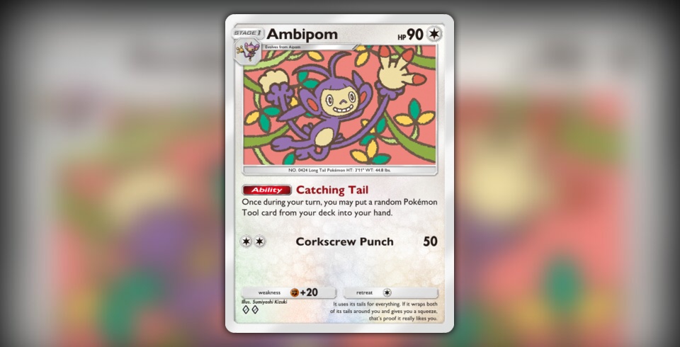 Ambipom (#59, ♦️♦️, Eevee Grove) • Pokémon TCG Pocket