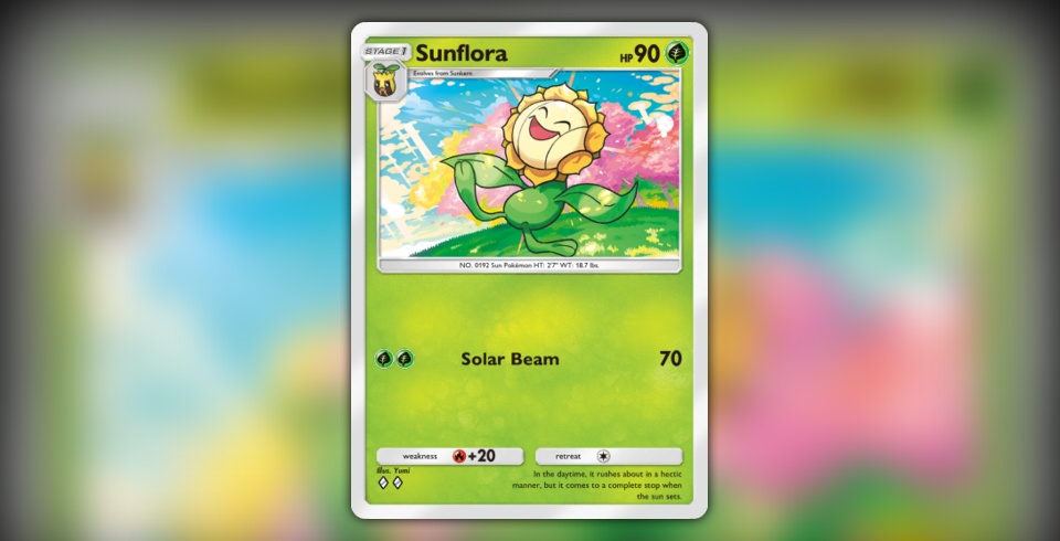Sunflora (#17, ♦️♦️, Wisdom of Sea and Sky) • Pokémon TCG Pocket